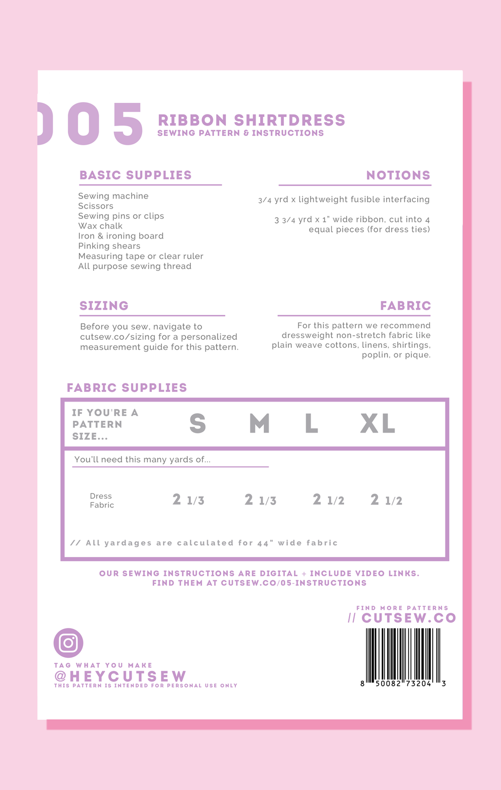 Ribbon Shirtdress Fashion Sewing Pattern // CUT/SEW – CUT/SEW Patternmaking