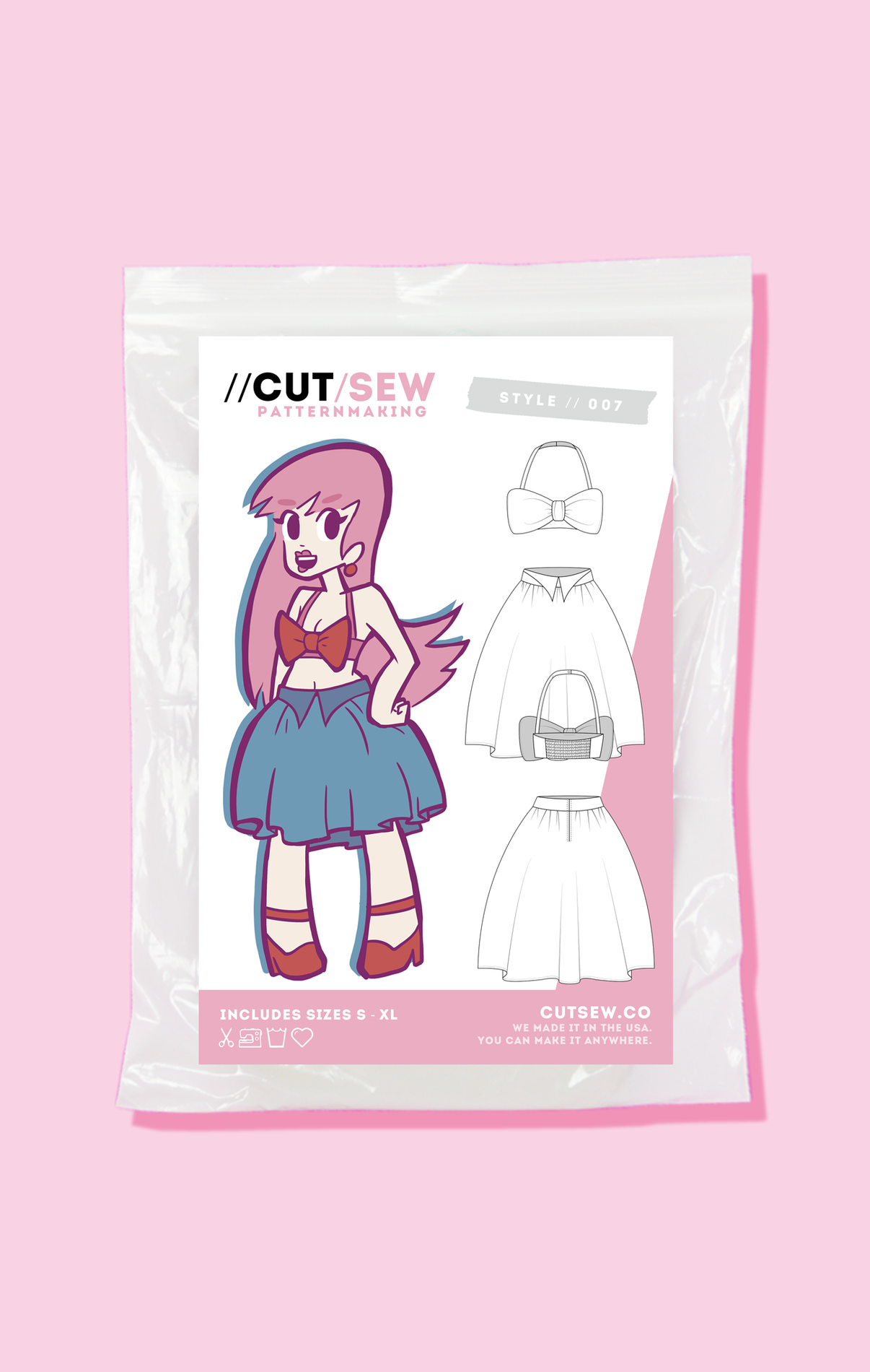Bow Bandeau Sewing Pattern // CUT/SEW – CUT/SEW Patternmaking