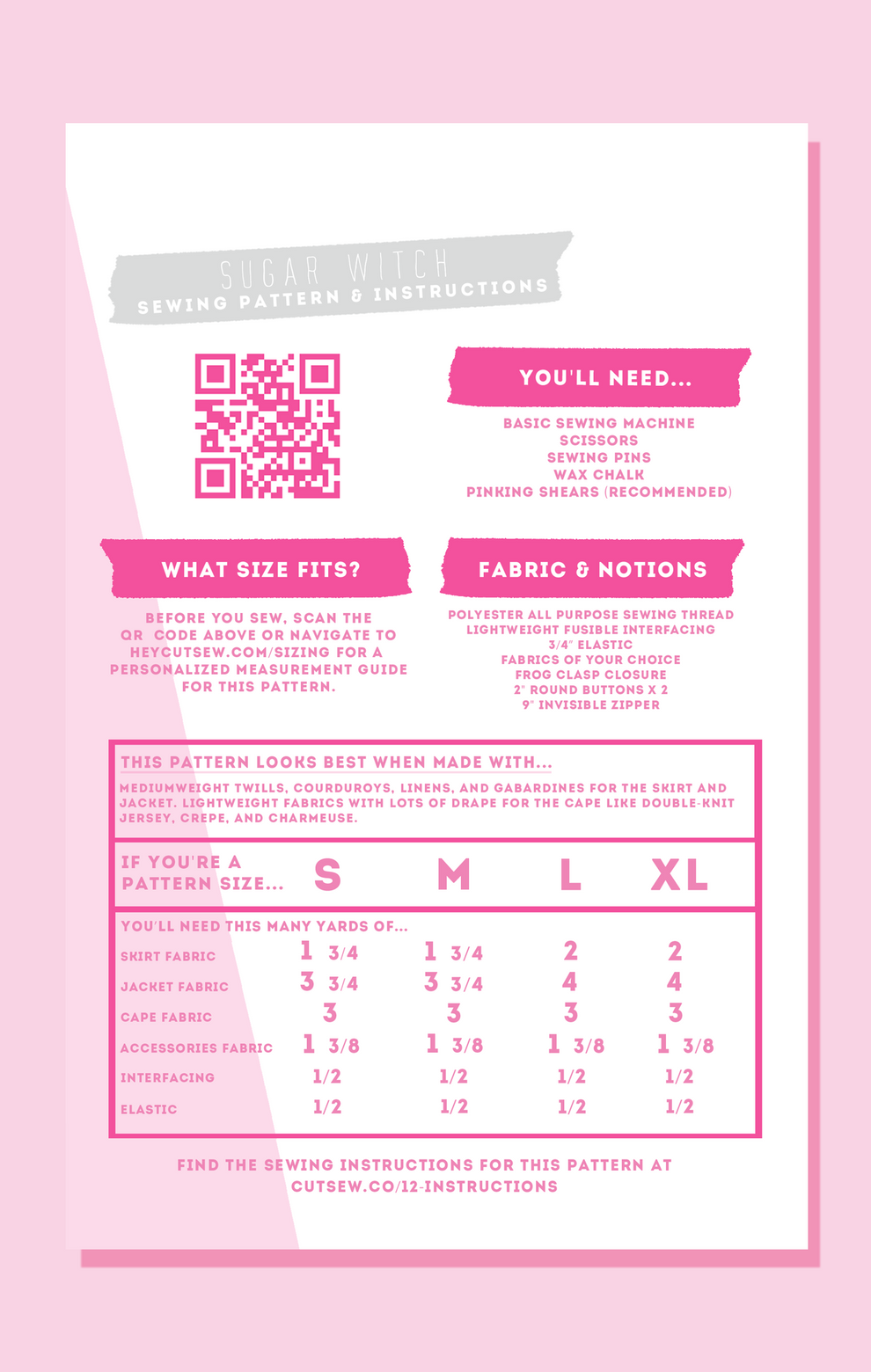 Mahou Shoujo Cosplay Sewing Pattern // CUT/SEW – CUT/SEW Patternmaking