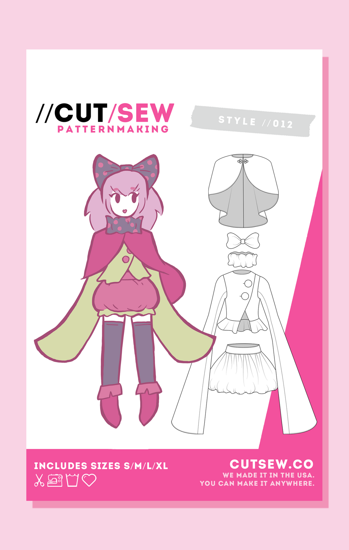 Mahou Shoujo Cosplay Sewing Pattern // CUT/SEW – CUT/SEW Patternmaking