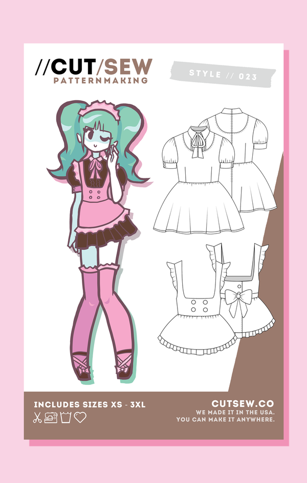 Maid Cosplay Sewing Pattern // CUT/SEW – CUT/SEW Patternmaking