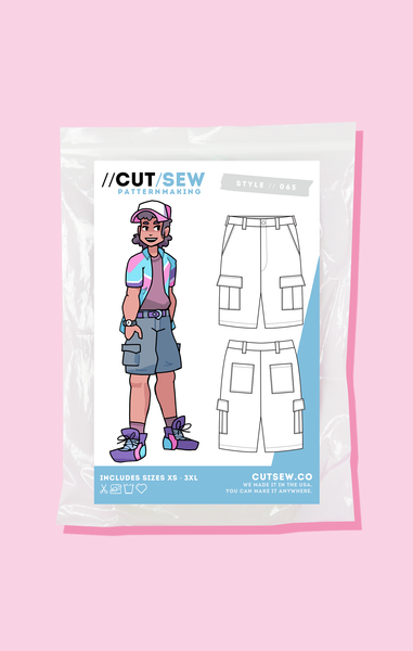 Unisex Cargo Shorts Beginner Sewing Pattern // CUT/SEW – CUT/SEW ...